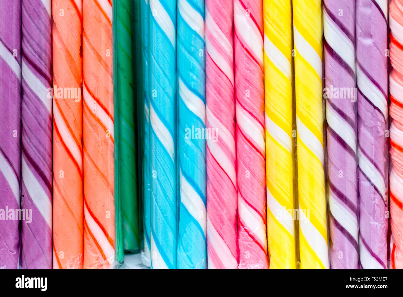 Colored Twisted Sugar Candies In Ecuador Made Manually By Fresh Sugar ...