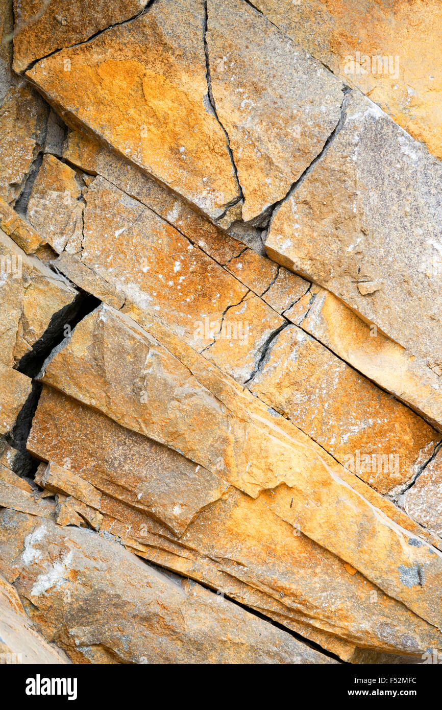 Rock With High Content Of Gold In Ecuadorian Andes Mountain Stock Photo ...