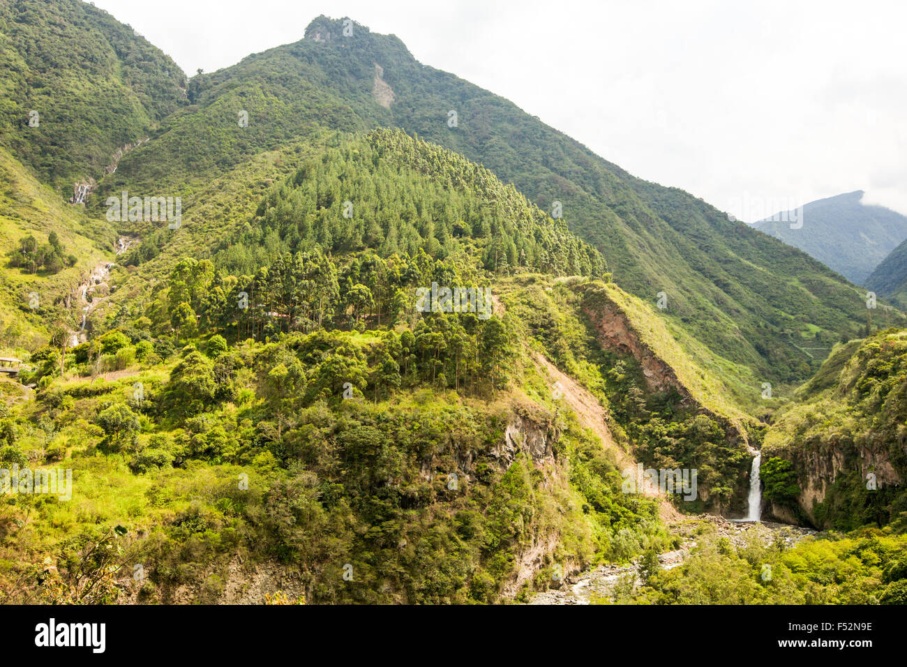 Chamana And Ulba Waterfalls Near The Banos City Ecuador Stock Photo - Alamy