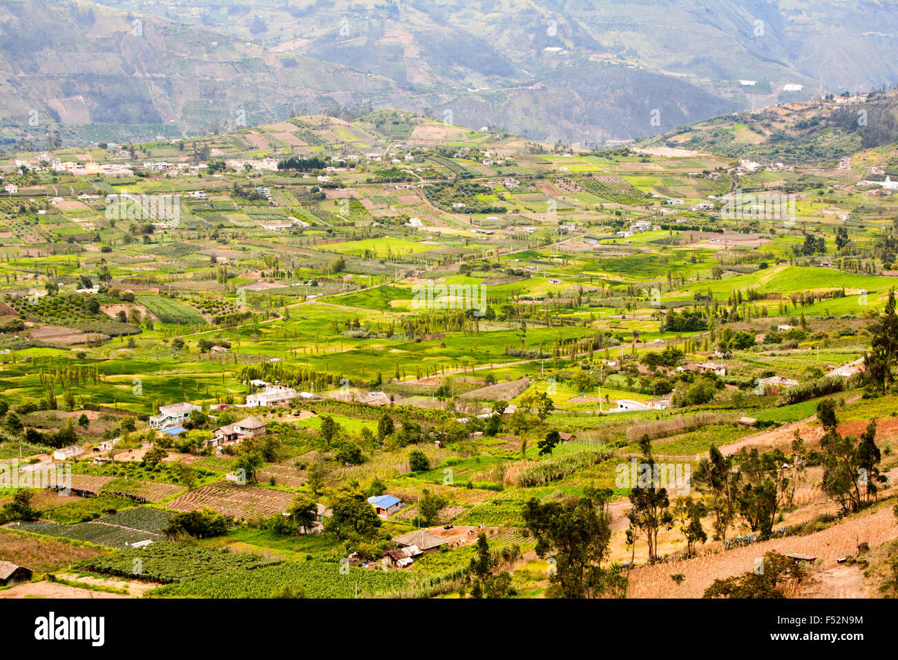 Big And Beautiful Valley In Ecuador Andean Mountain Close To Banos City ...