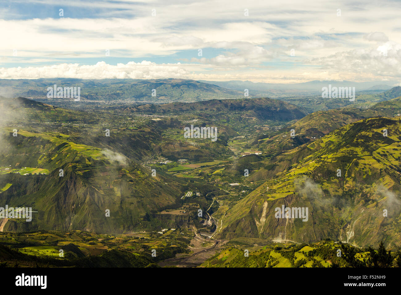 Patate Valley In Tungurahua Province Ecuador View From The Top Of ...