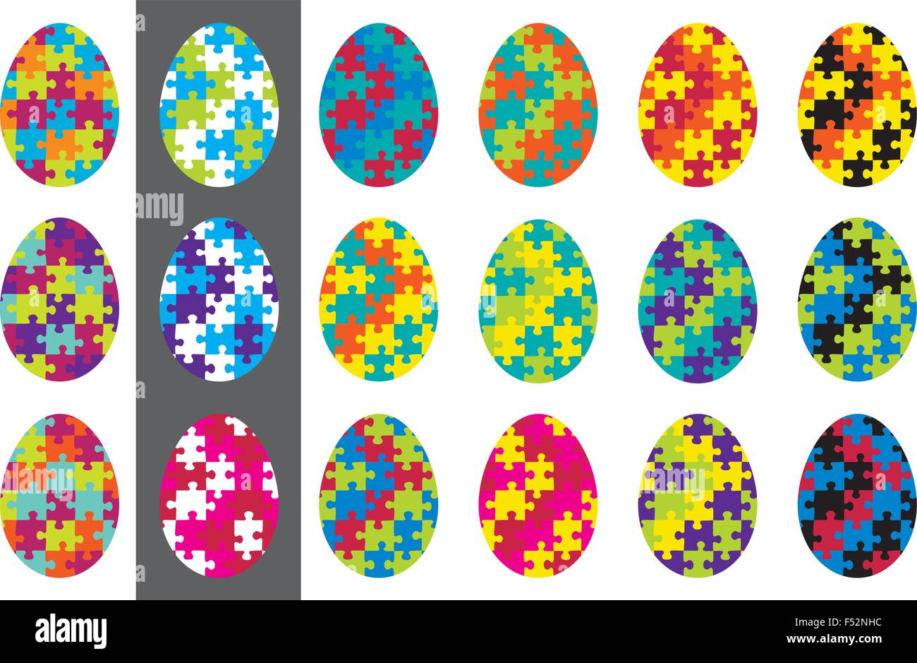 Puzzle Easter eggs in vector format Stock Vector Image & Art - Alamy