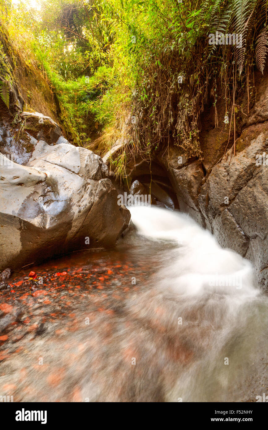 Water Torrent On Ulba River Tungurahua Volcano Ecuador Stock Photo - Alamy