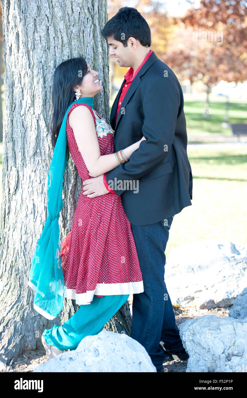 Young Happy Indian Couple Stock Photo - Alamy