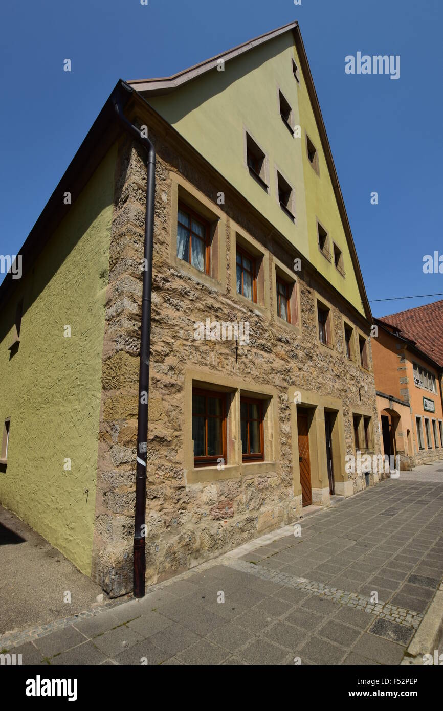 A historic building in the medieval German town of Rothenburg ob der ...