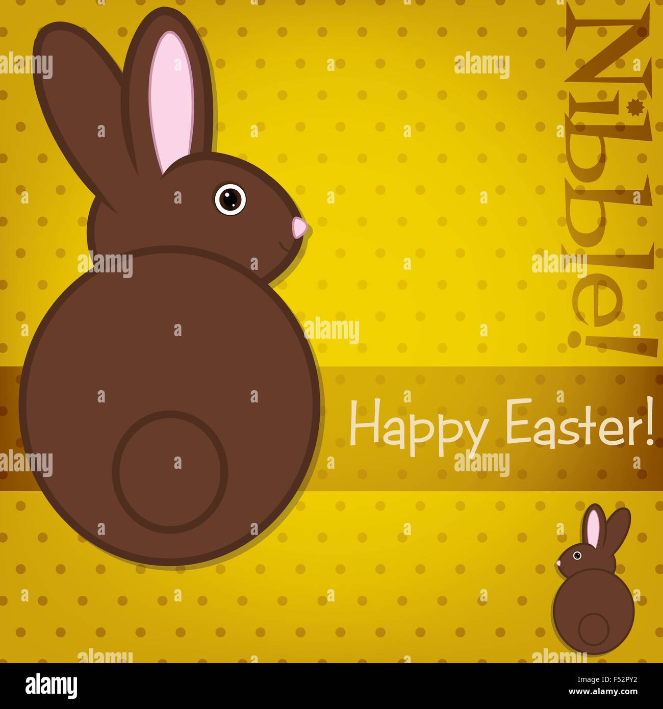 Easter bunny card in vector format Stock Vector Image & Art - Alamy