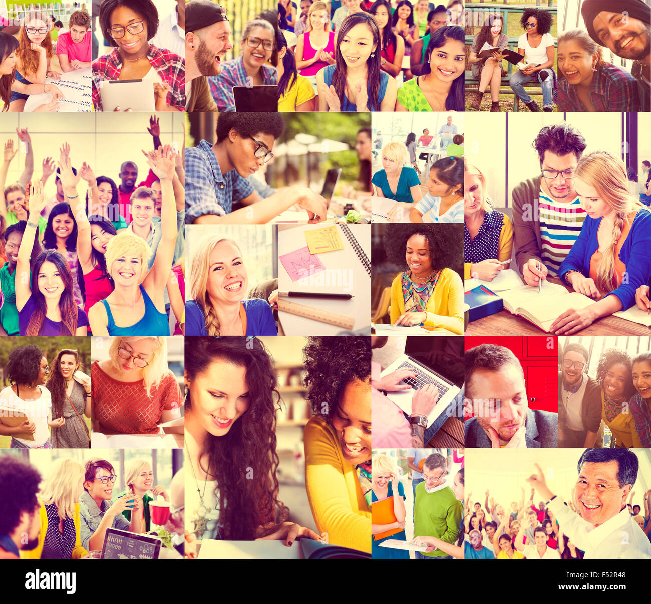 Diverse People Students Start Up Collage Concept Stock Photo - Alamy