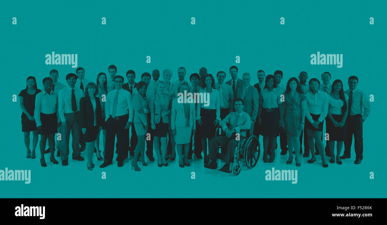 Large Group Business People Teamwork Collaboration Concept Stock Photo ...