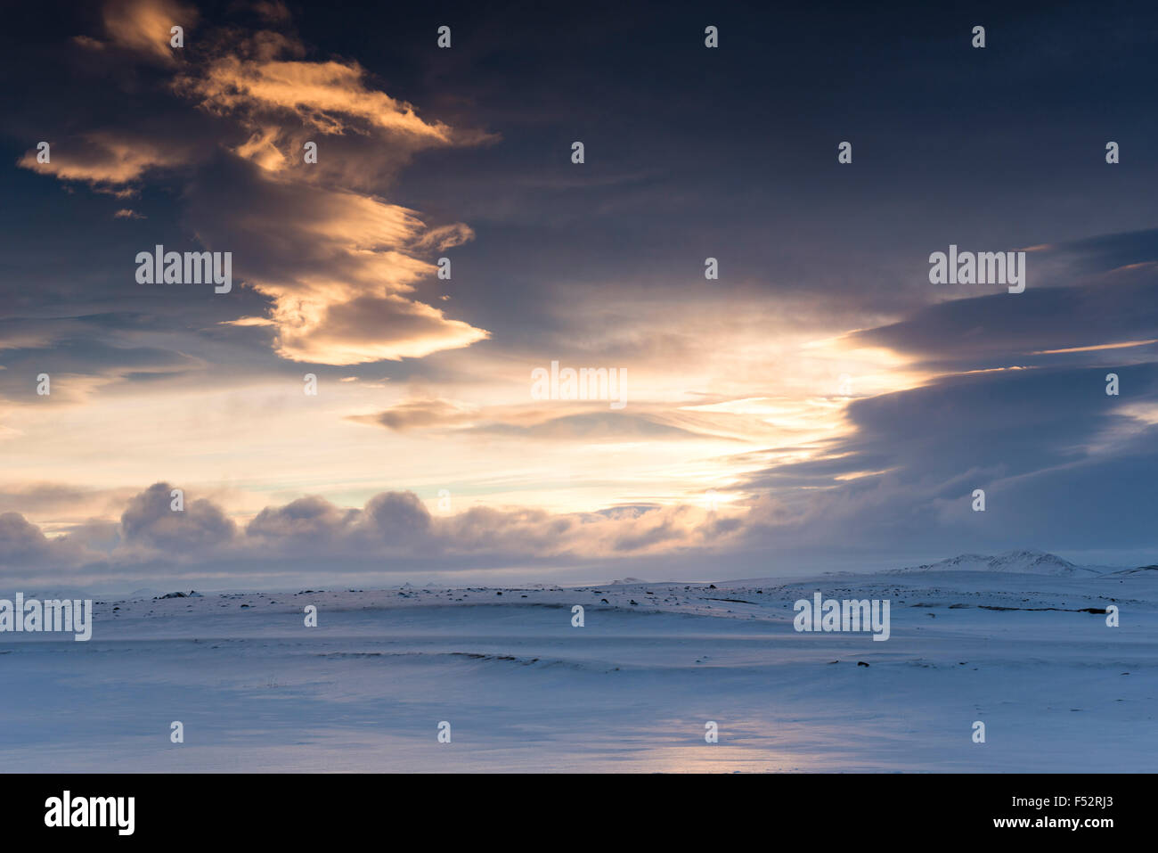Iceland, clouds, scenery, winter, snow, ice, cold, colour, blue, mood ...