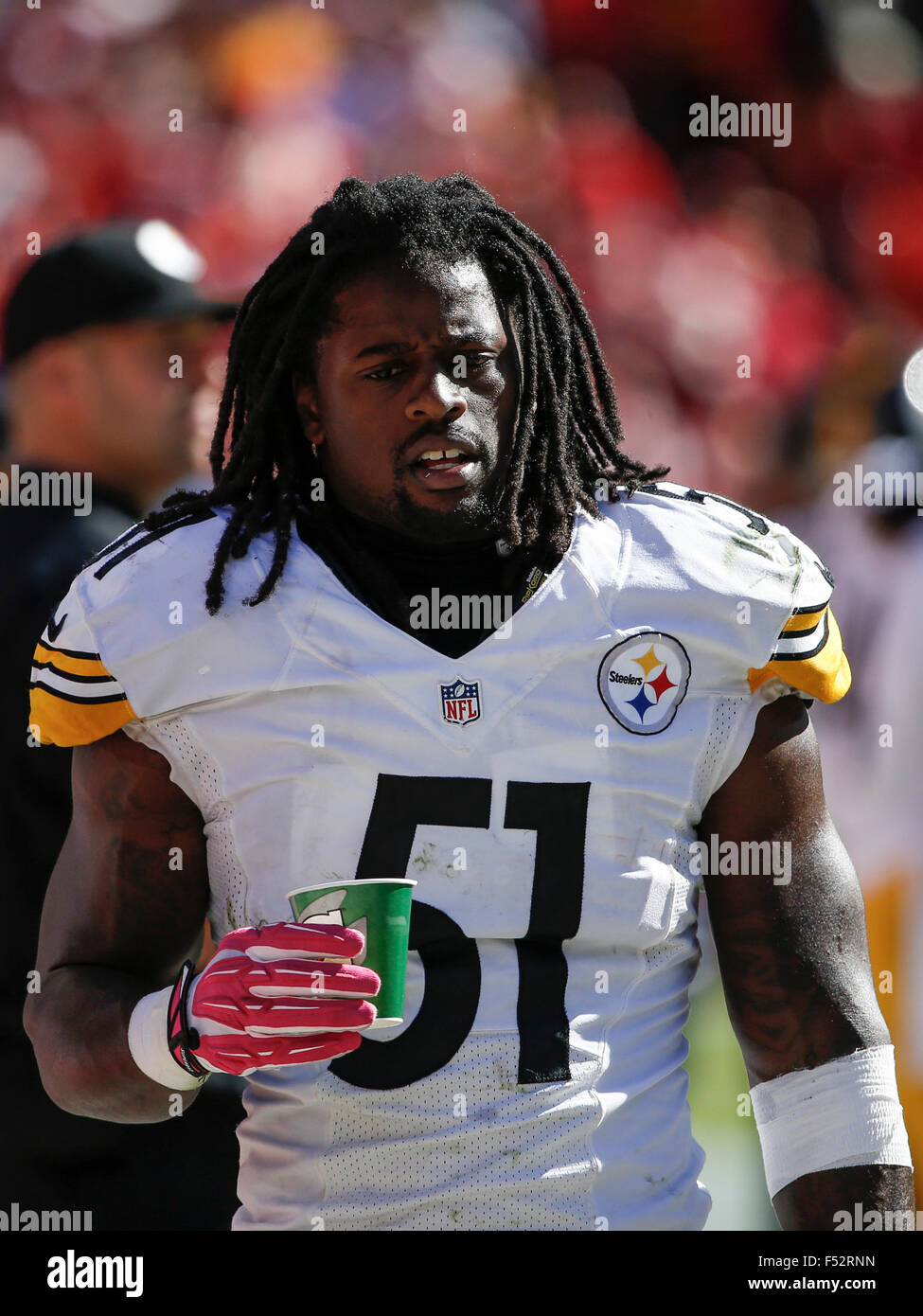 October 25, 2105: Pittsburgh Steelers inside linebacker Sean Spence (51 ...