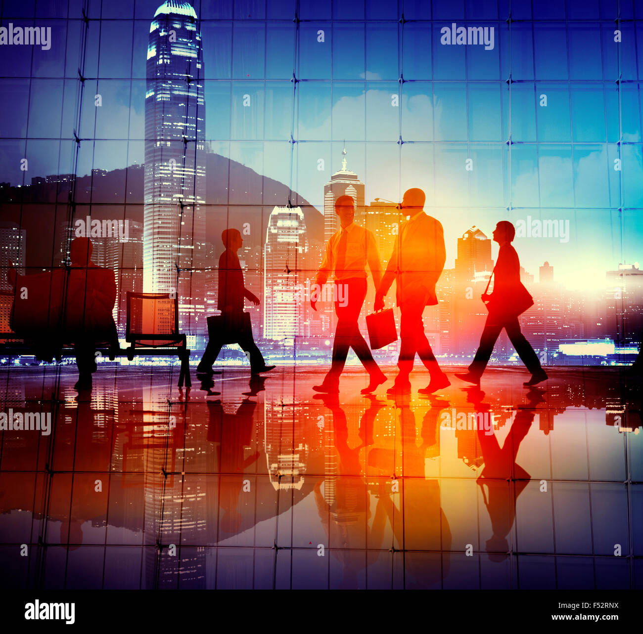 Business People Walking Commuter Rush Hour Concept Stock Photo - Alamy