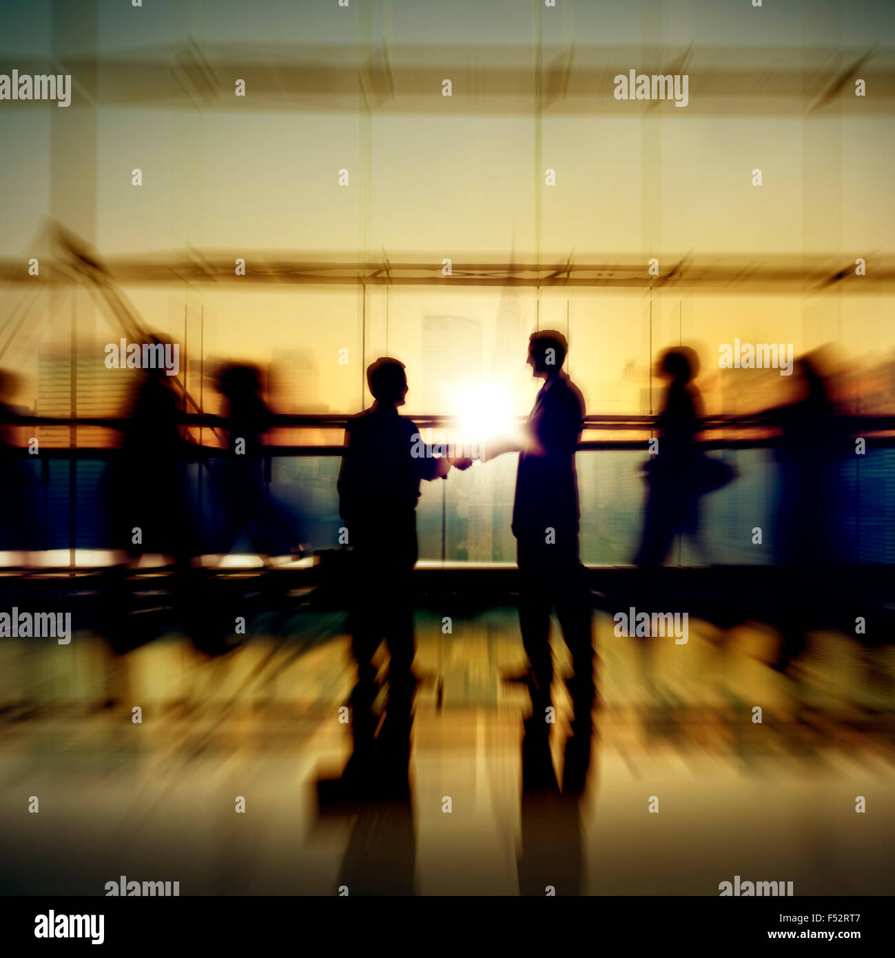 Business People Corporate Connection Greeting Handshake Concept Stock ...