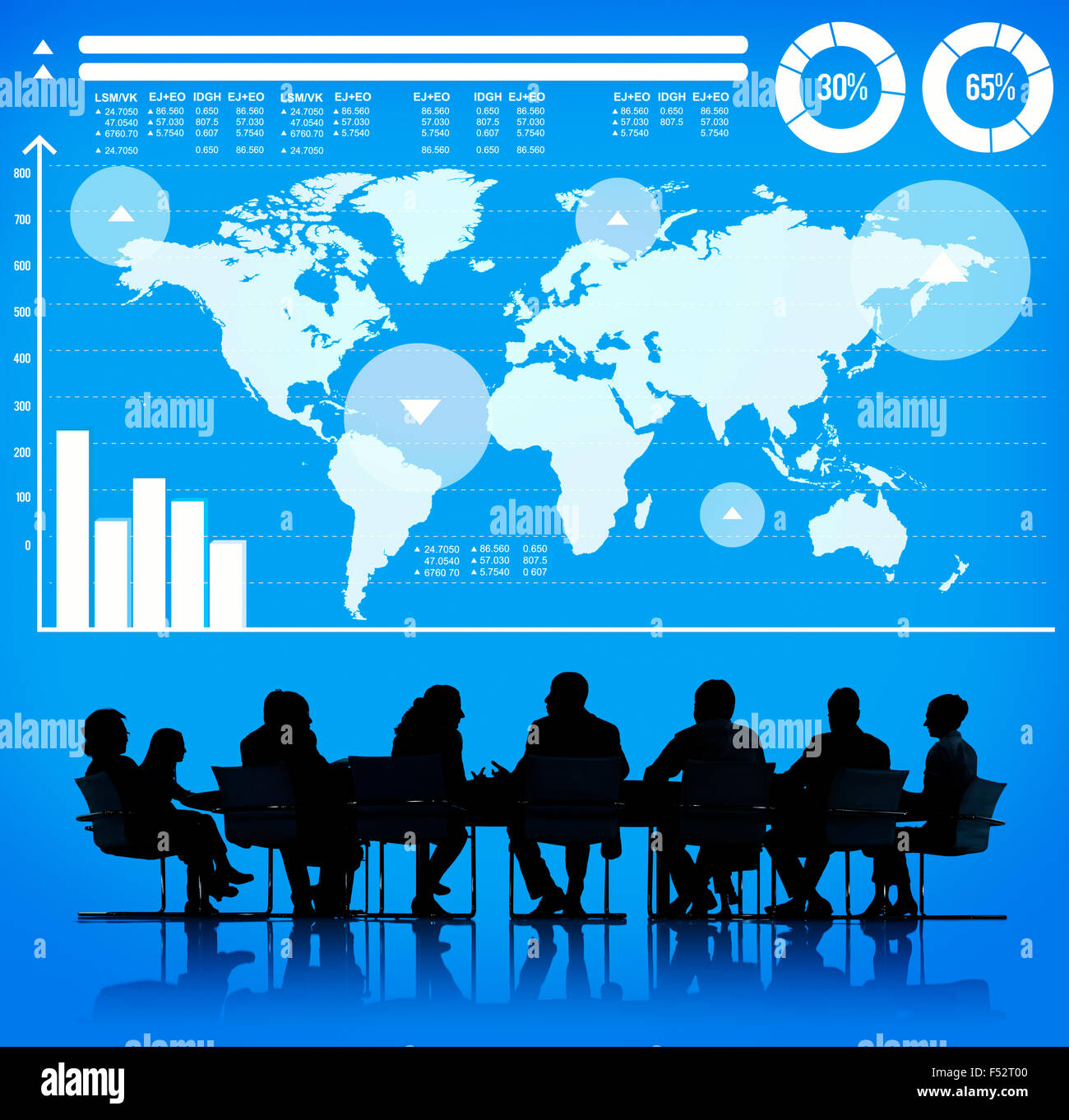 Business graph world map hi-res stock photography and images - Alamy