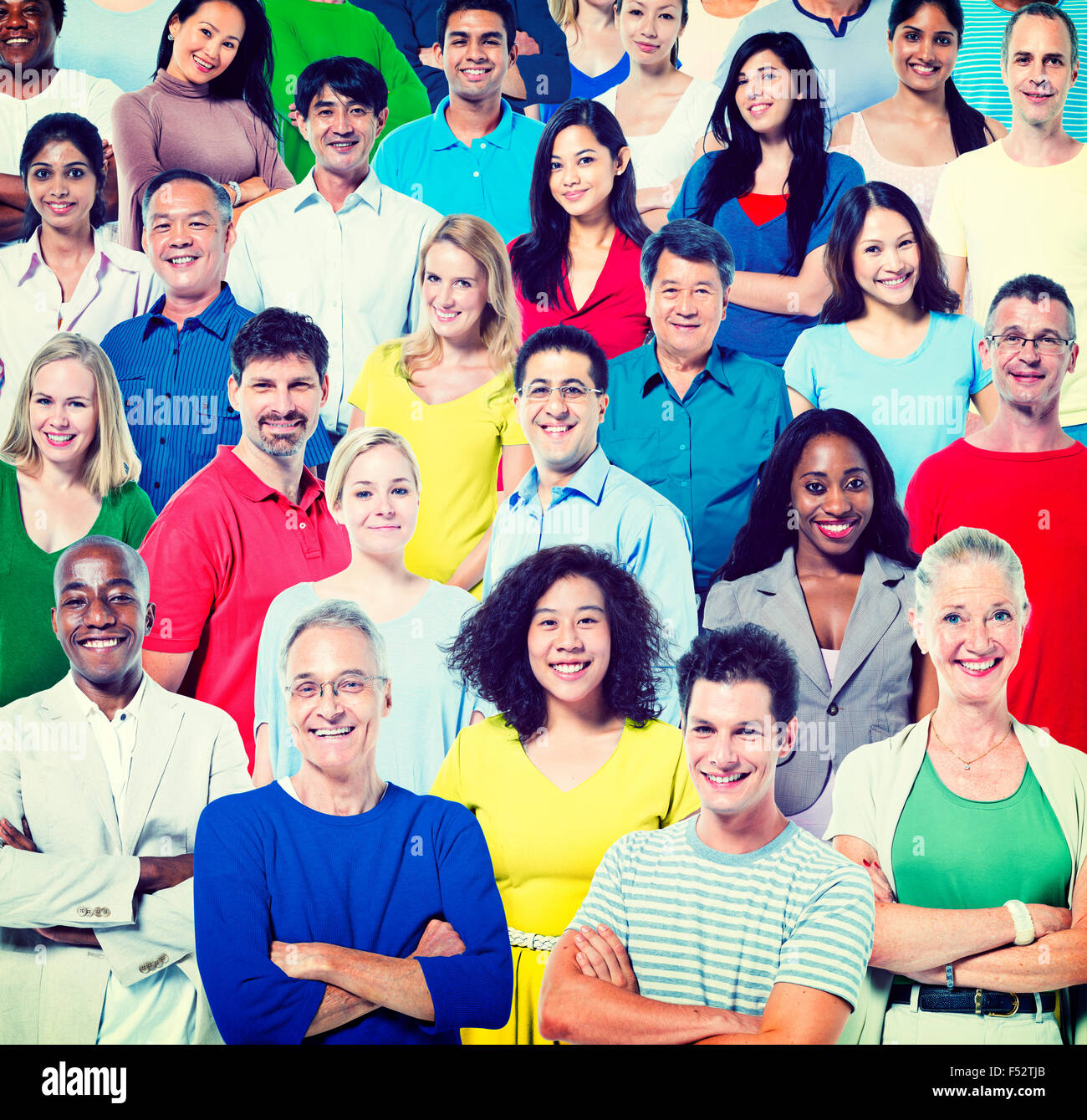 Large group of multi - ethnic people Stock Photo - Alamy