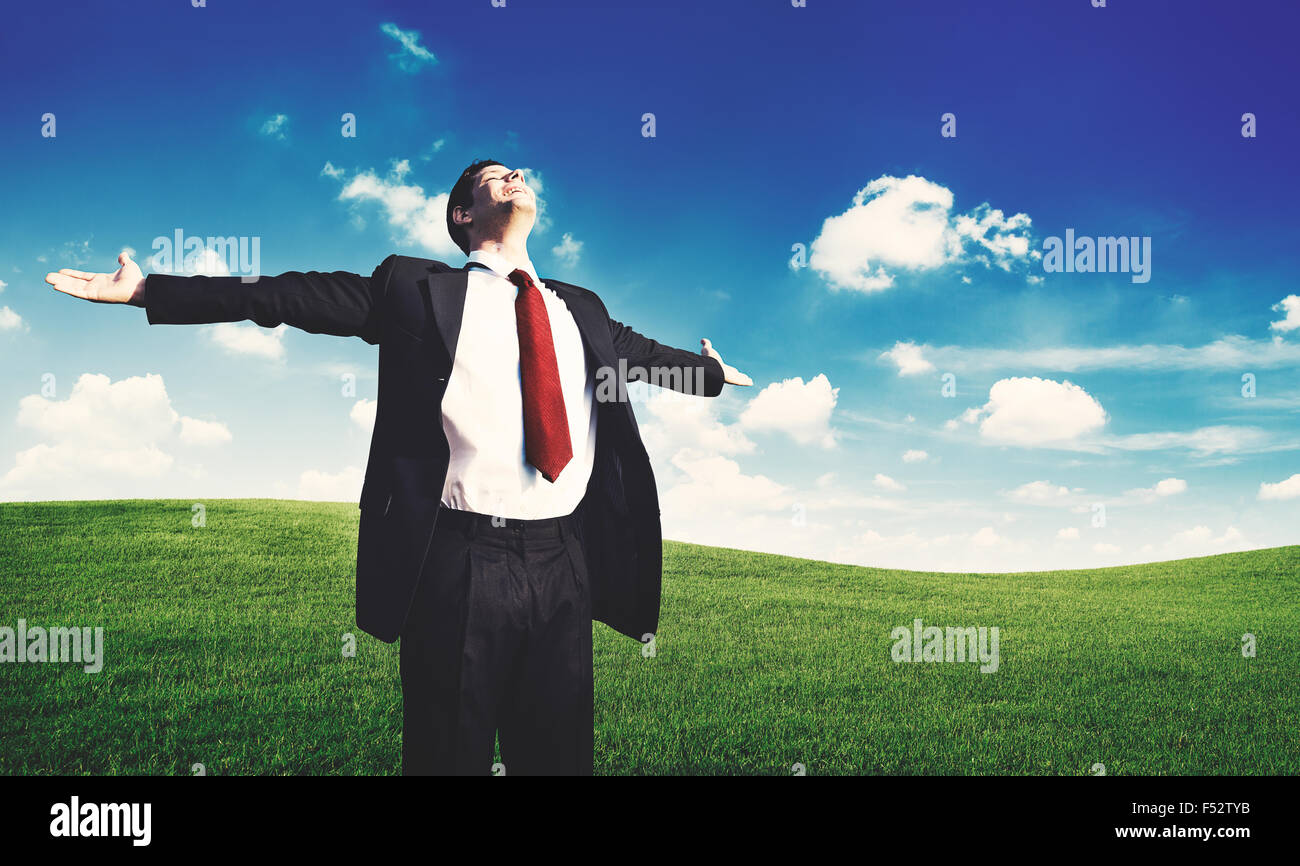 Businessman Freedom Relaxation Getaway Refreshment Concept Stock Photo ...