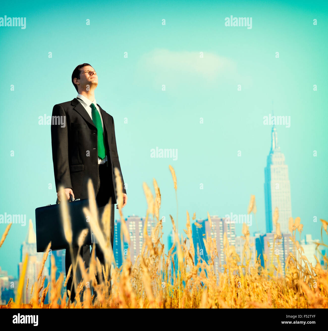 Businessman Vision Thinking Planning Depress Concept Stock Photo - Alamy
