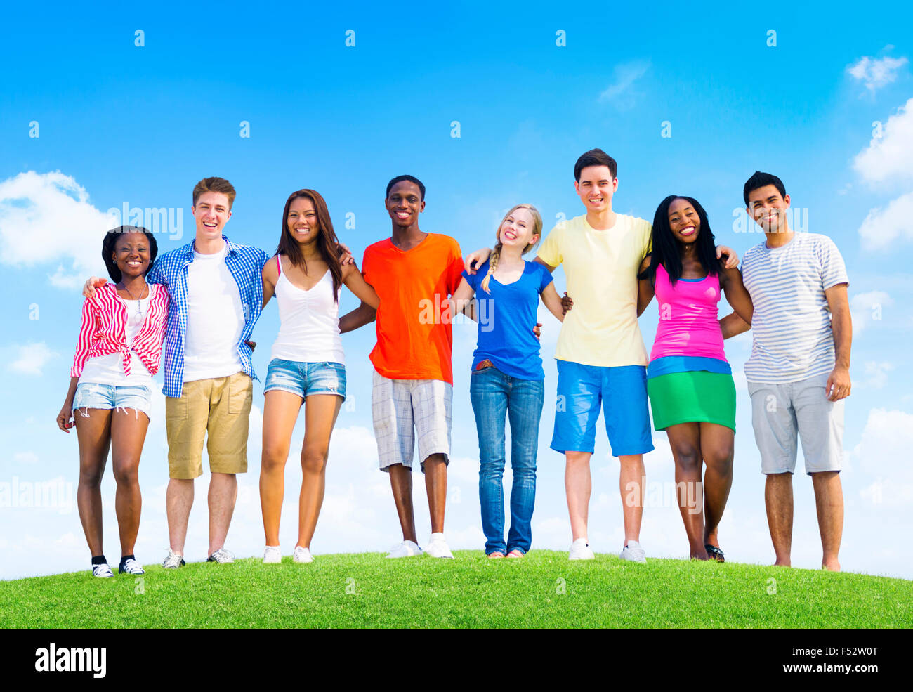 Teenage Celebration Friendship Togetherness Unity Concept Stock Photo ...