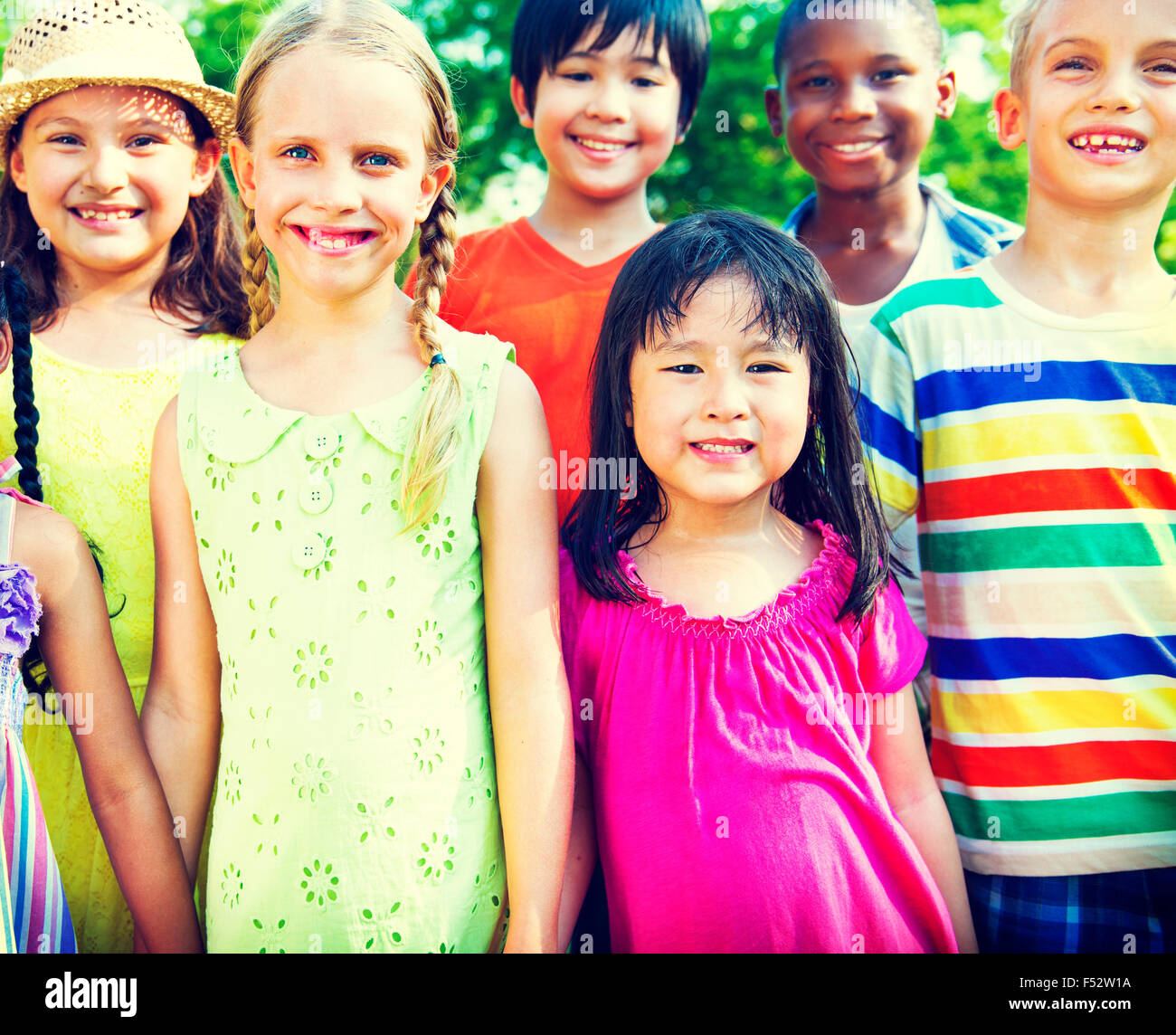 Friends Friendship Happiness Children Child Childhood Concept Stock ...