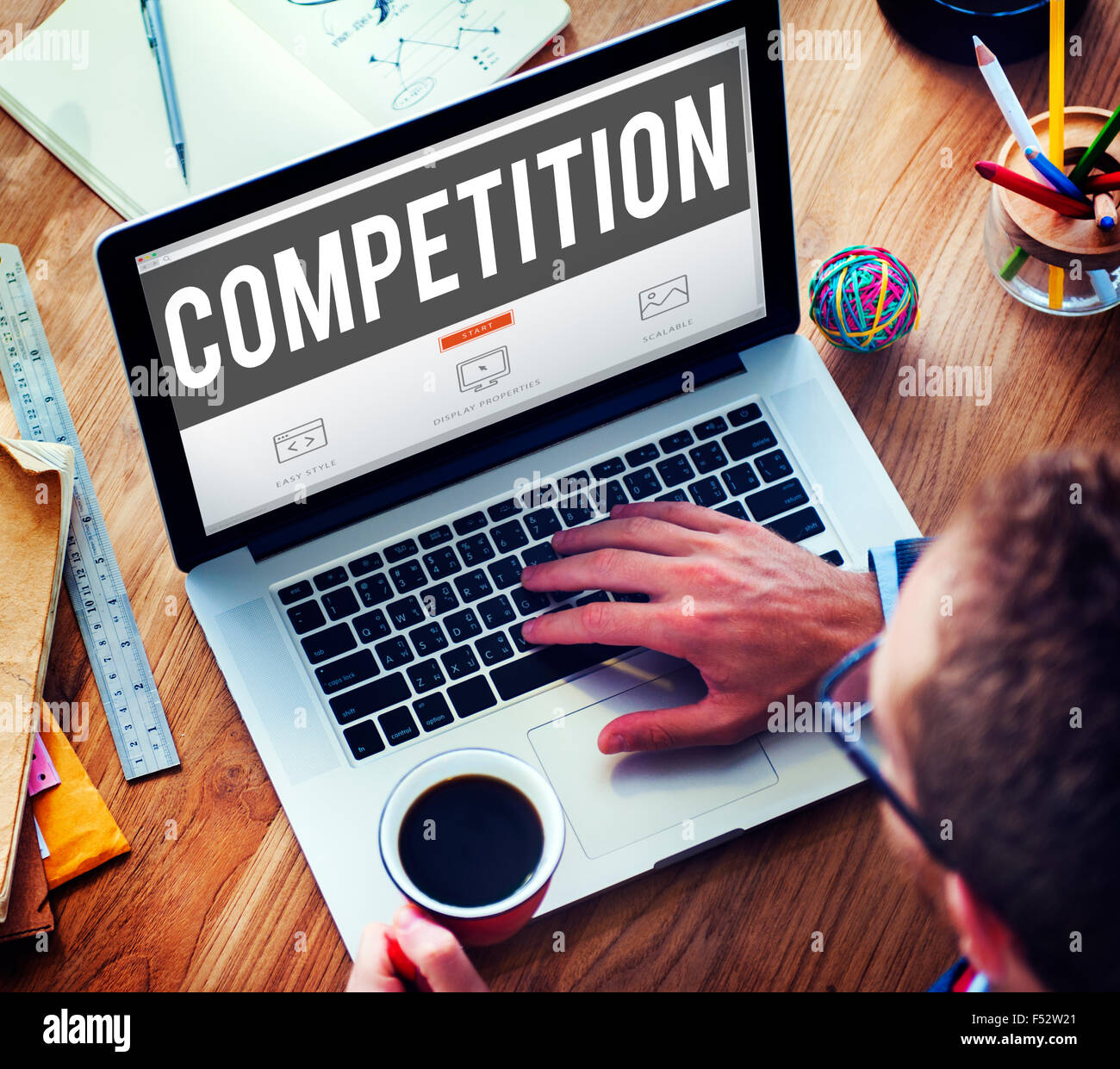 Competition Contest Contention Game Race Concept Stock Photo - Alamy