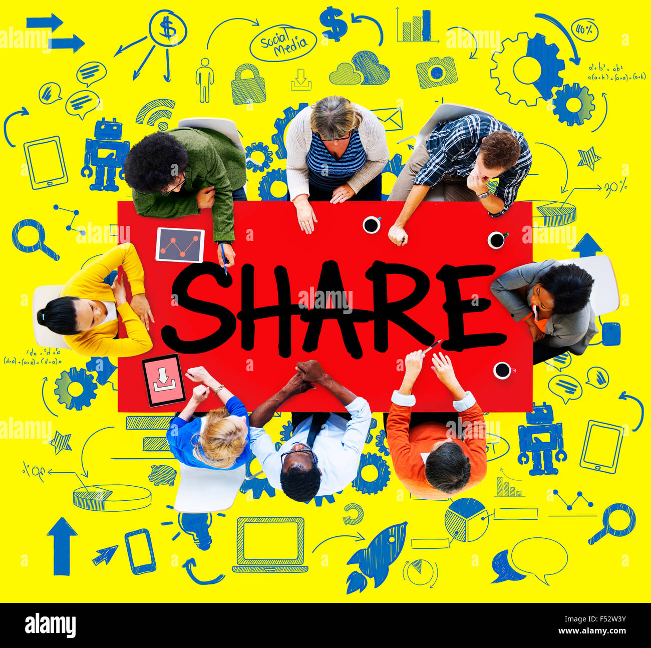 Share Sharing Connection Online Communication Networking Concept Stock ...