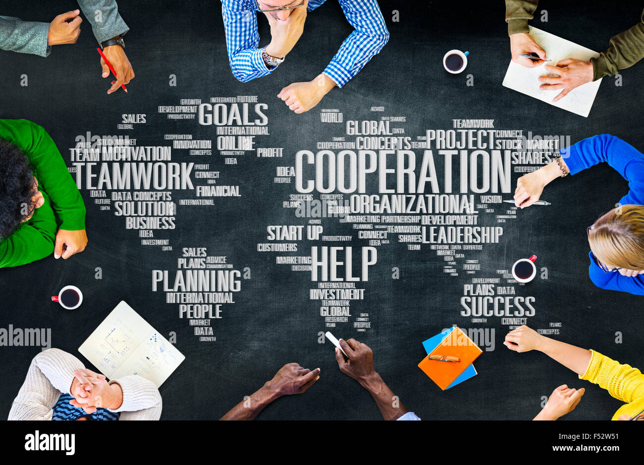 Coorperation Business Coworker Planning Teamwork Concept Stock Photo ...