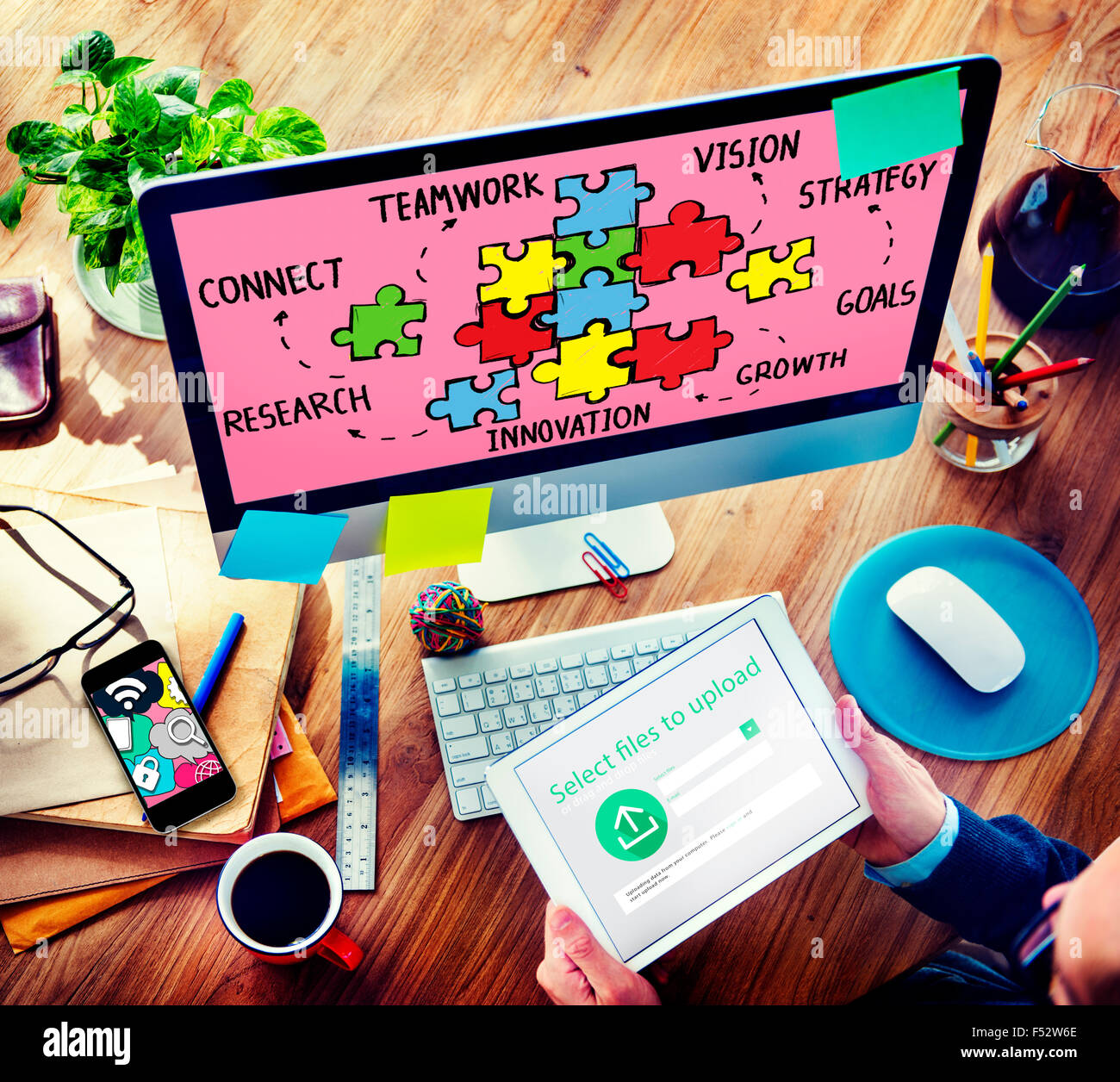 Teamwork Team Collaboration Connection Togetherness Unity Concept Stock ...