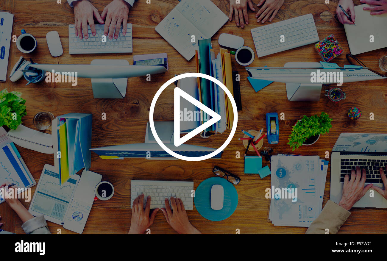 Play Start Button Multimedia Concept Stock Photo - Alamy