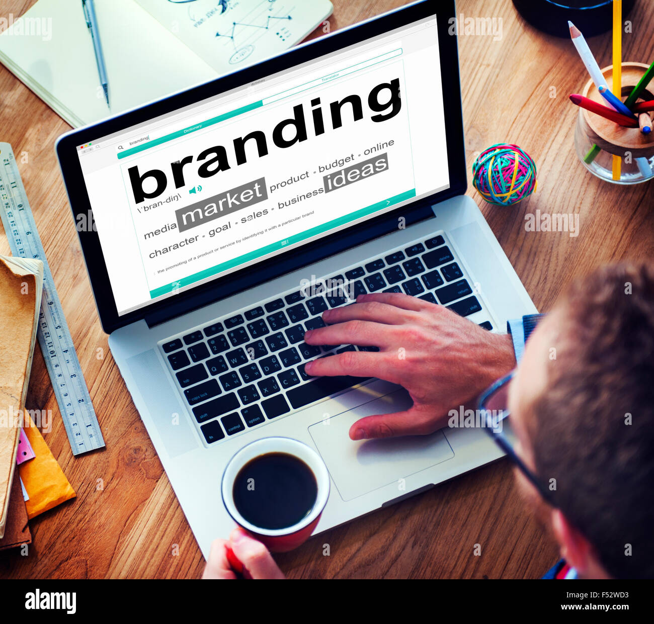 Digital Dictionary Branding Market Ideas Concept Stock Photo - Alamy