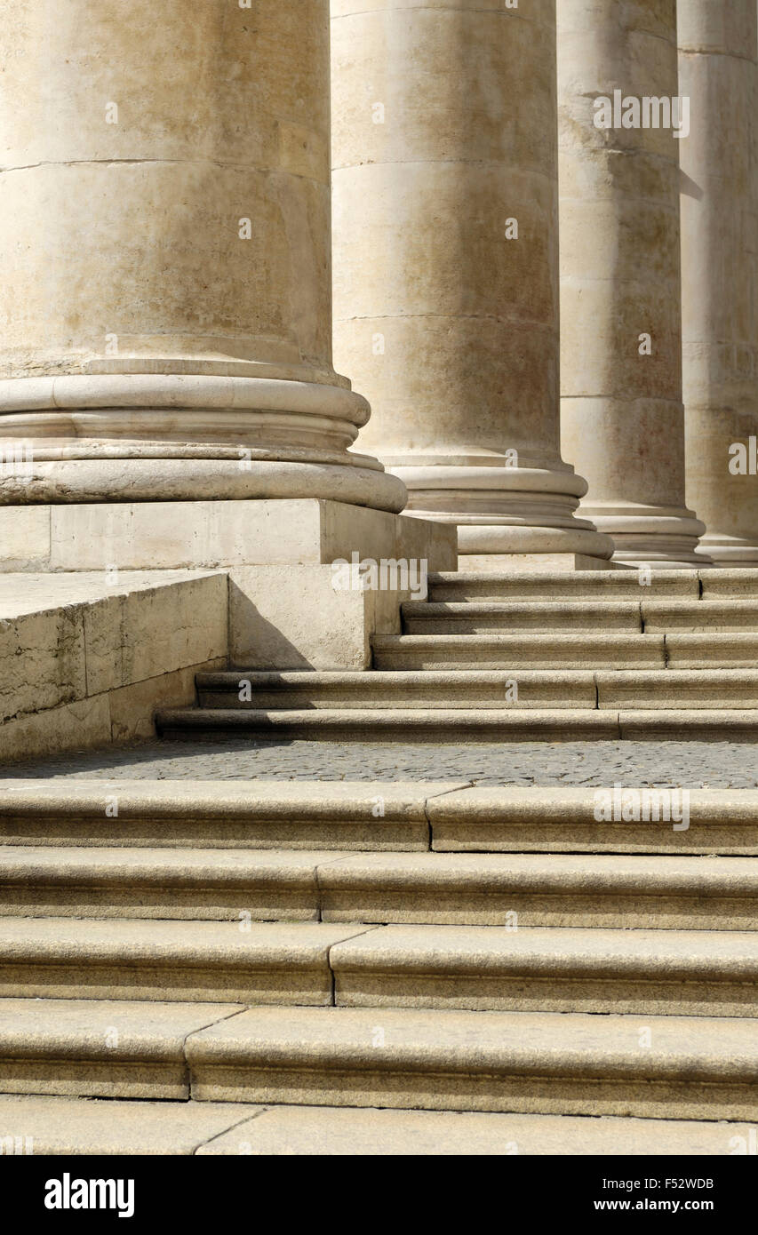 stairs and column of the Bavarian state opera Munich, Germany, Bavaria ...