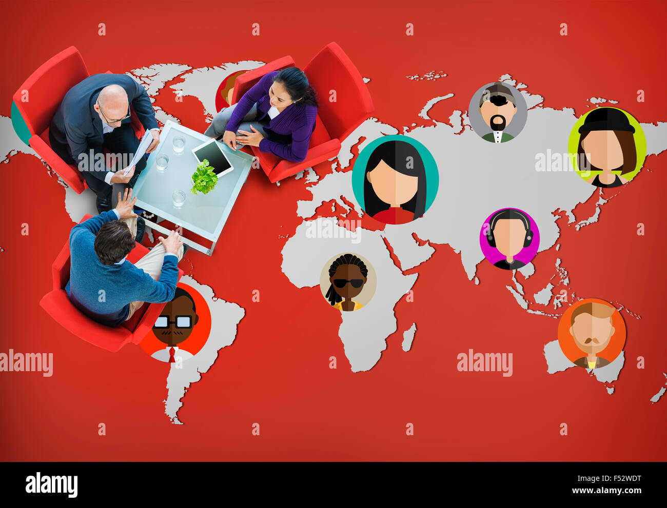 Global Community World People International Nationality Concept Stock ...