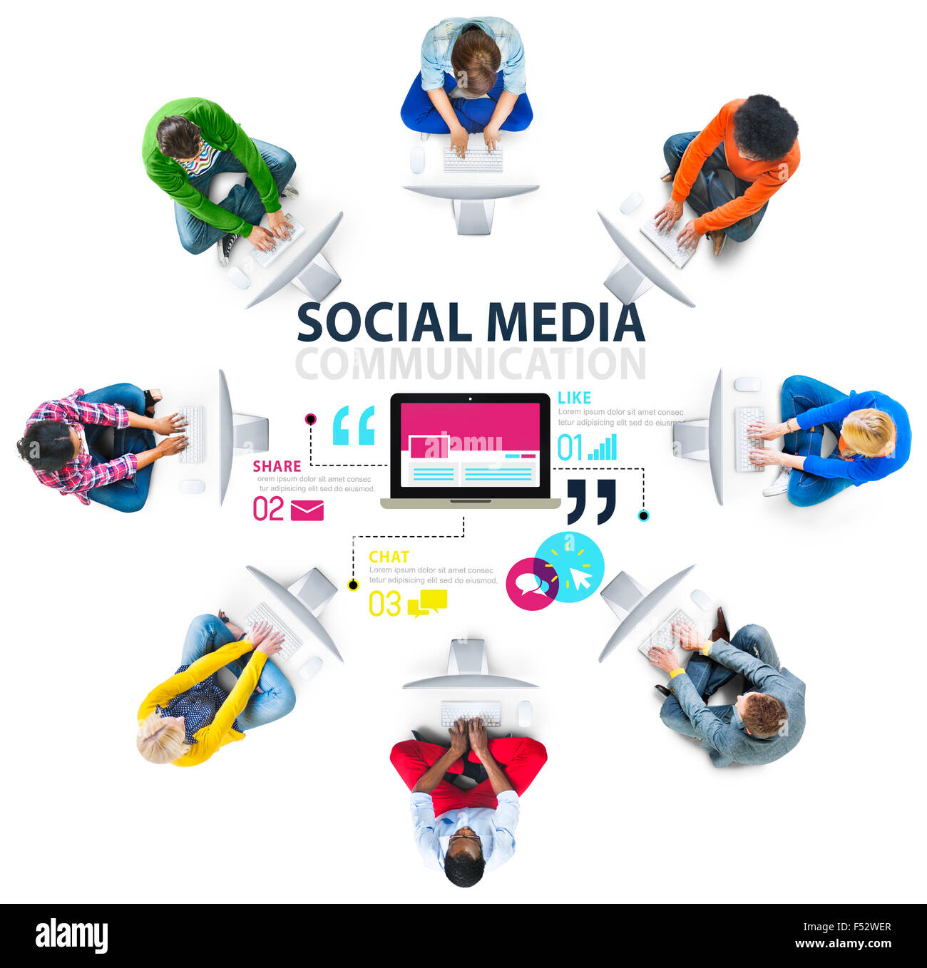 Social Media Social Networking Technology Connection Concept Stock ...