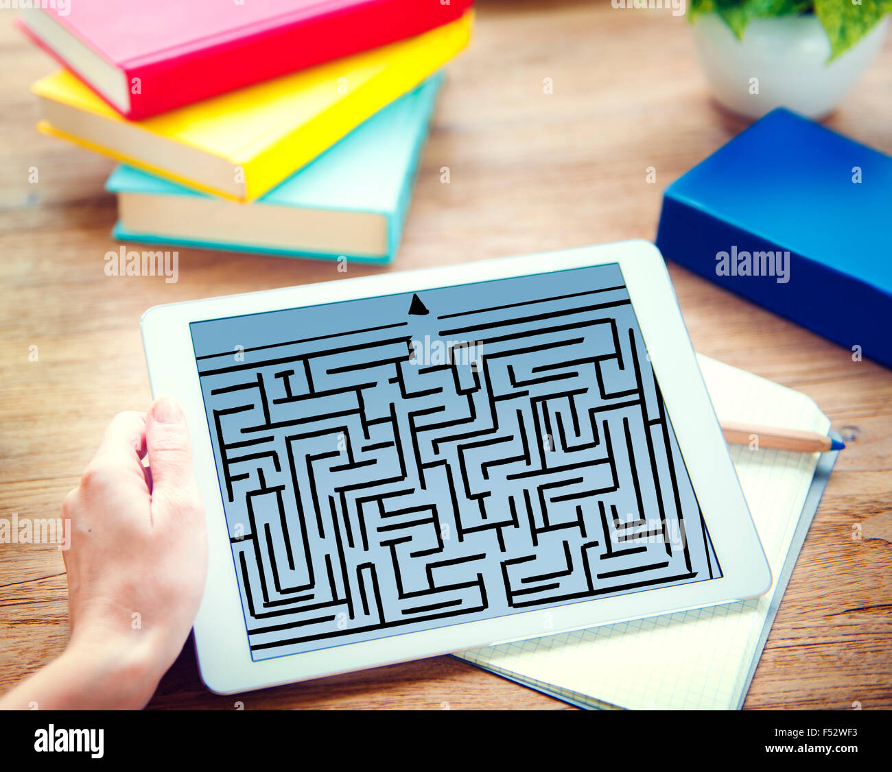 Maze Strategy Success Solution Determination Direction Concept Stock ...