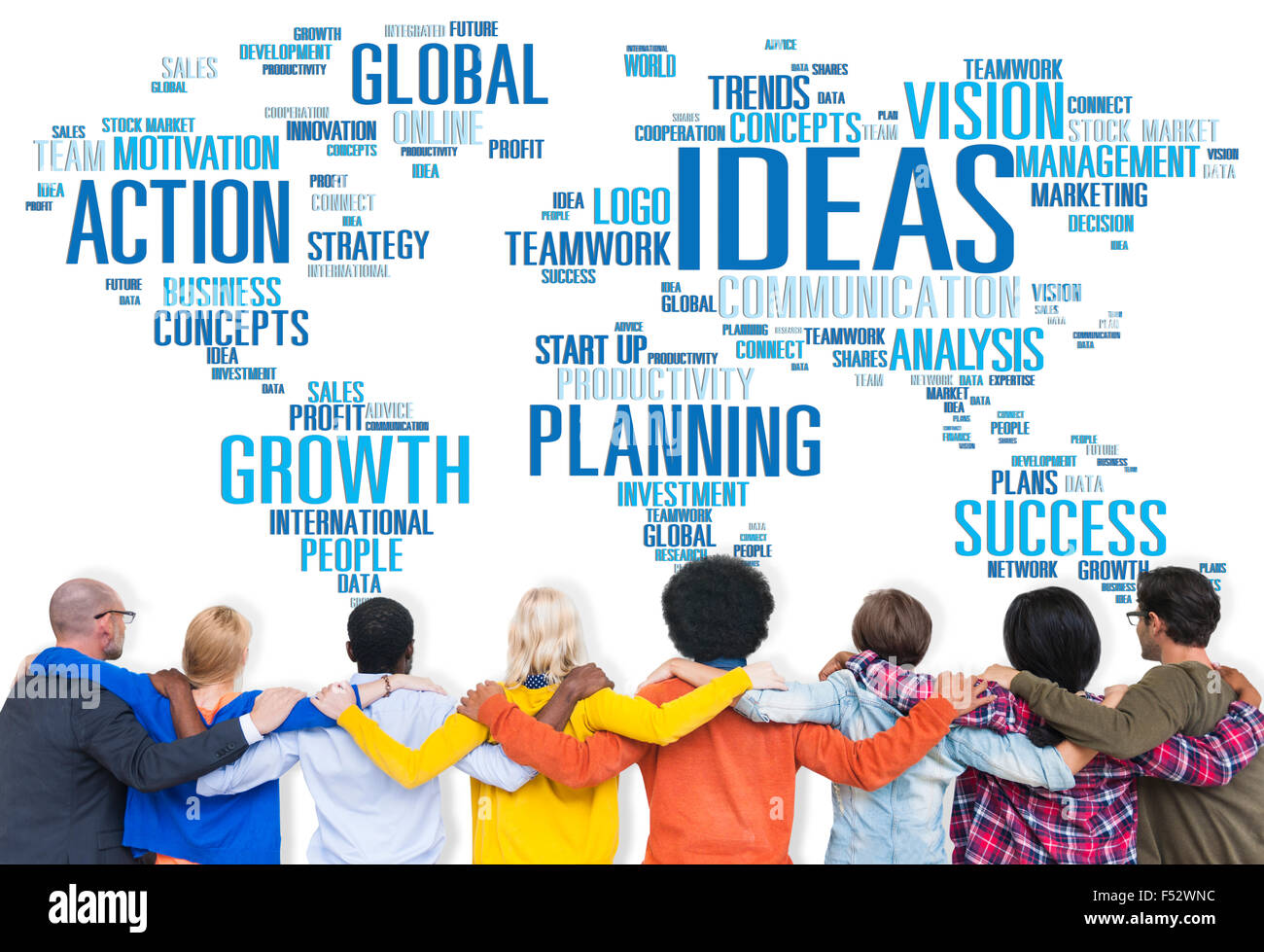 Global People Togetherness Team Creativity Ideas Concept Stock Photo ...