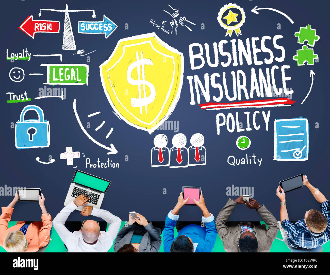 Business Insurance Policy Guard Safety Security Concept Stock Photo - Alamy