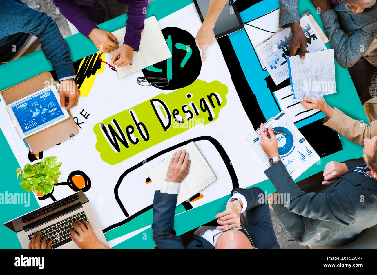 Web Design Media Content Light Bulb Inspiration Concept Stock Photo - Alamy