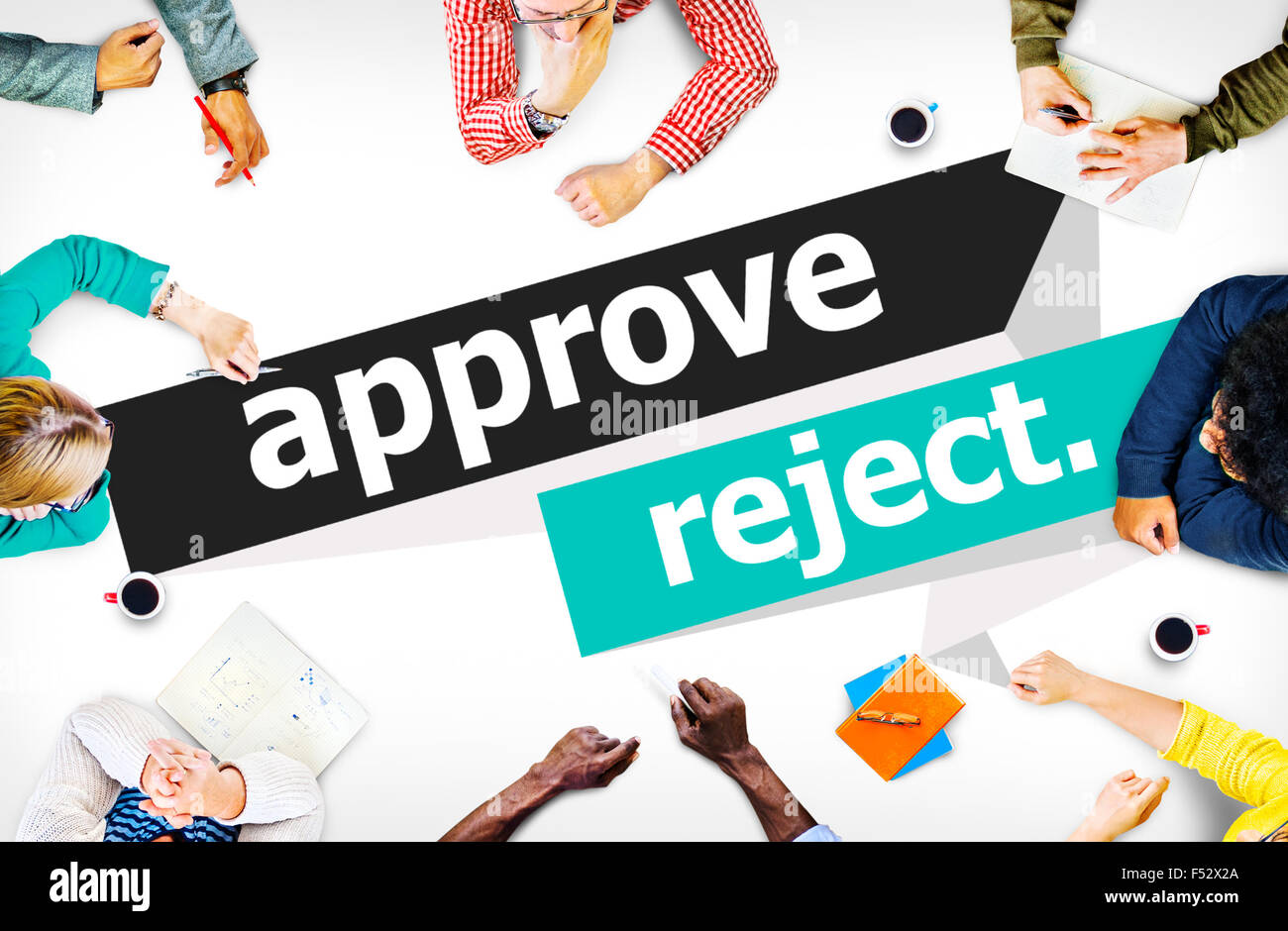 Approve Reject Cancelled Decision Selection Concept Stock Photo - Alamy