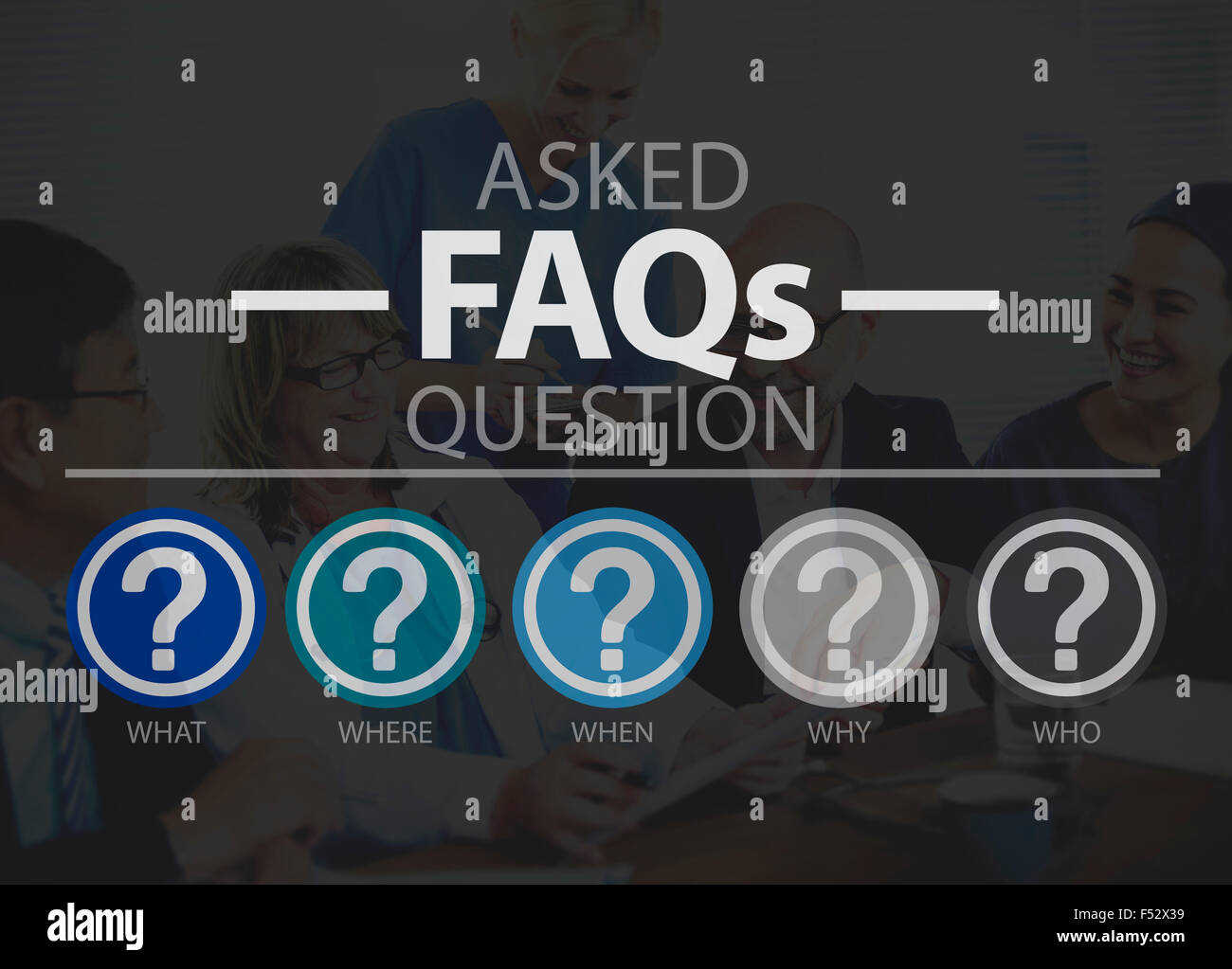 Frequently Asked Questions Asking Reply Response Concept Stock Photo ...