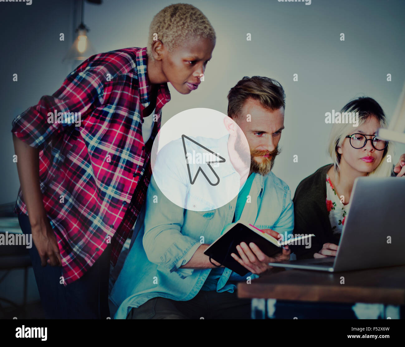 Pointer Selection Cursor Access Connection Networking Concept Stock ...