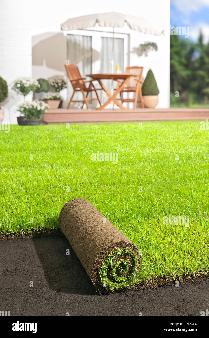 turf, lay, garden, lawn, grass Stock Photo - Alamy