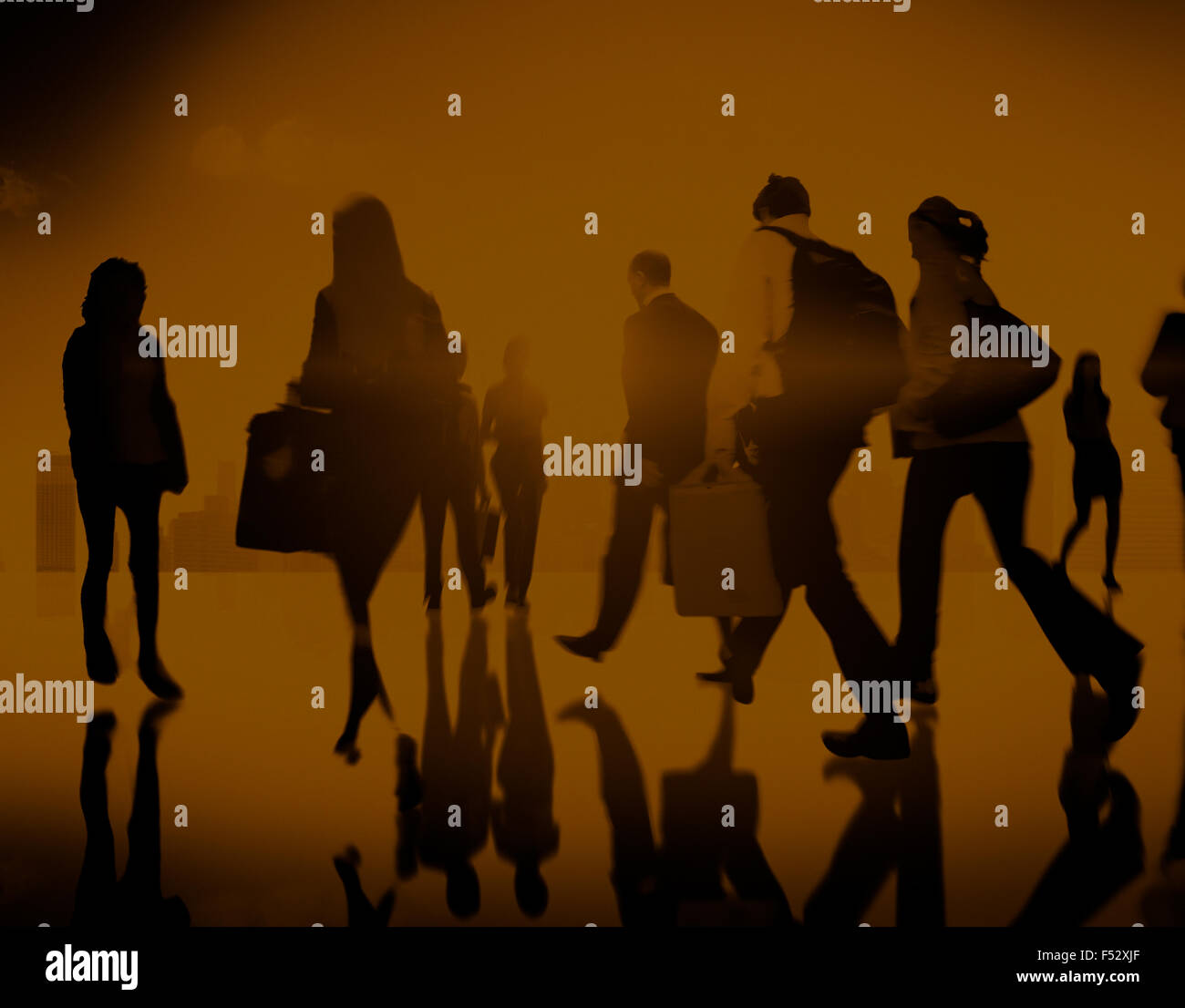 Business People Walking Commuter Travel Motion City Concept Stock Photo ...