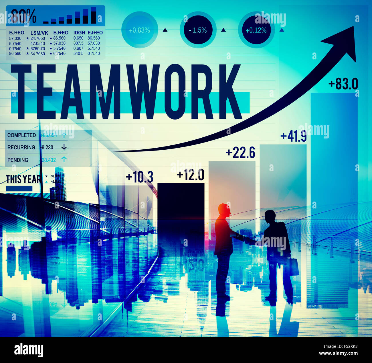 Teamwork Corporate Collaboration Connection Partnership Concept Stock ...