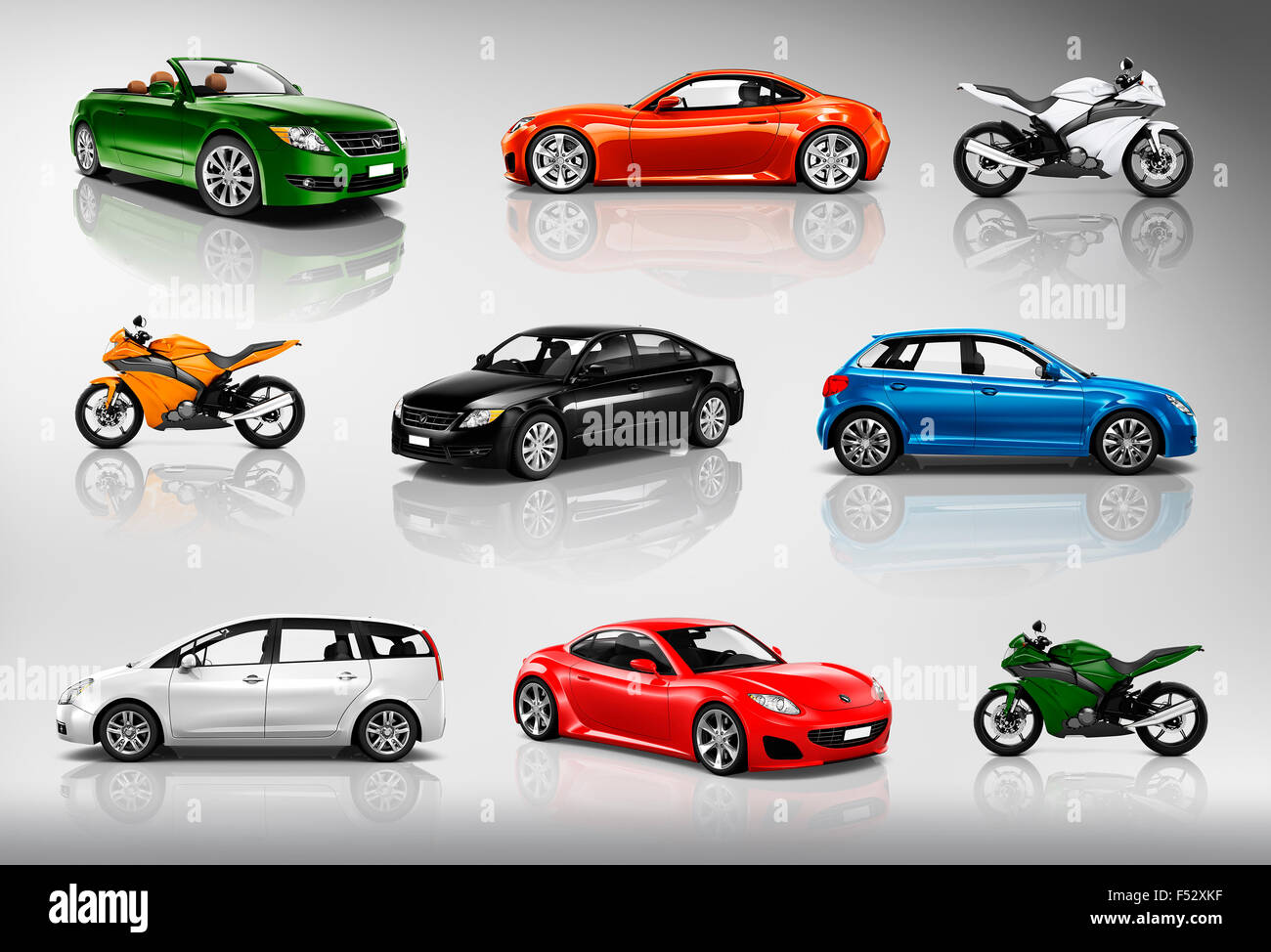 Transportation Vehicle Car Motorcycle Performance Concept Stock Photo ...