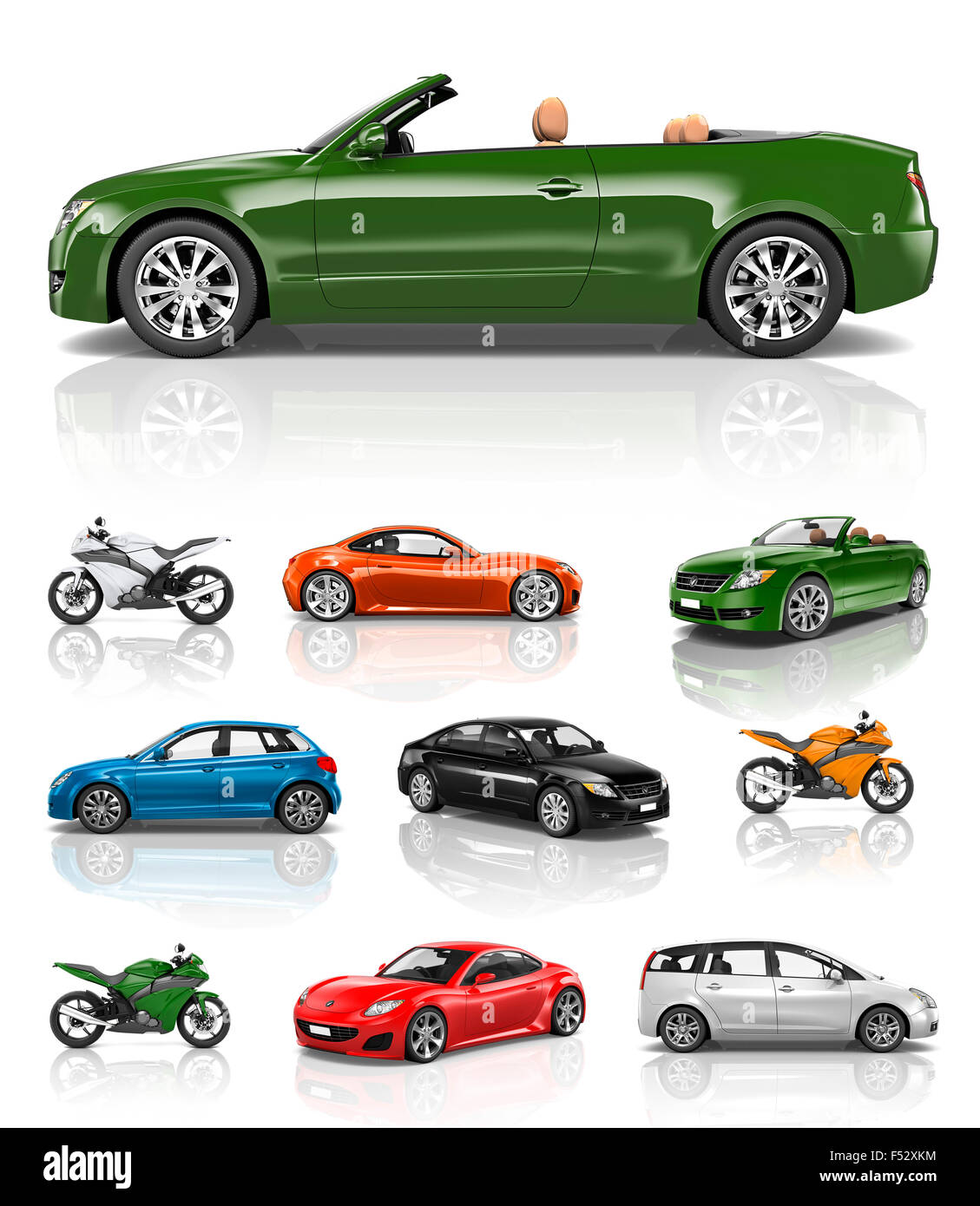 Transportation Vehicle Car Motorcycle Performance Concept Stock Photo ...
