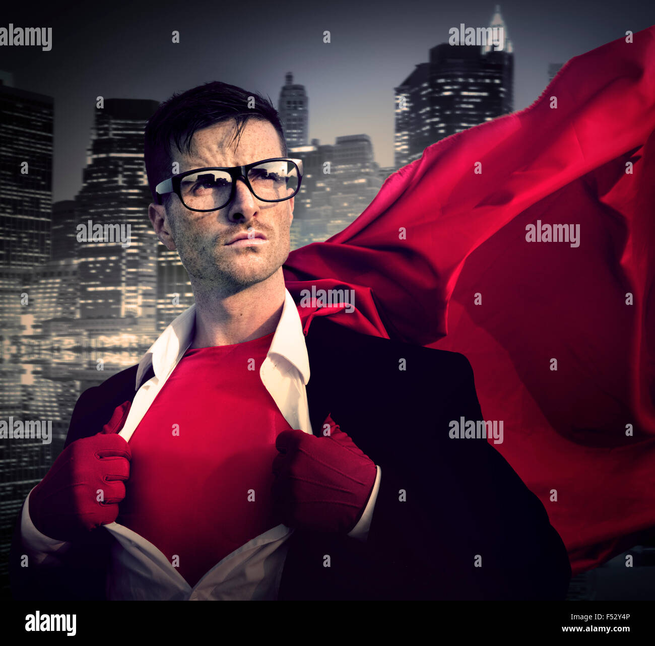 Strong Superhero Professional Leadership Business Victory Concept Stock ...