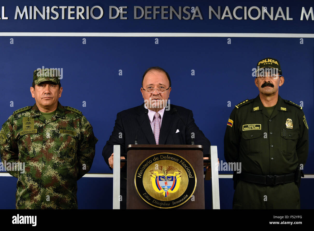 Bogota, Colombia. 26th Oct, 2015. Photo provided by Colombia's Defense ...