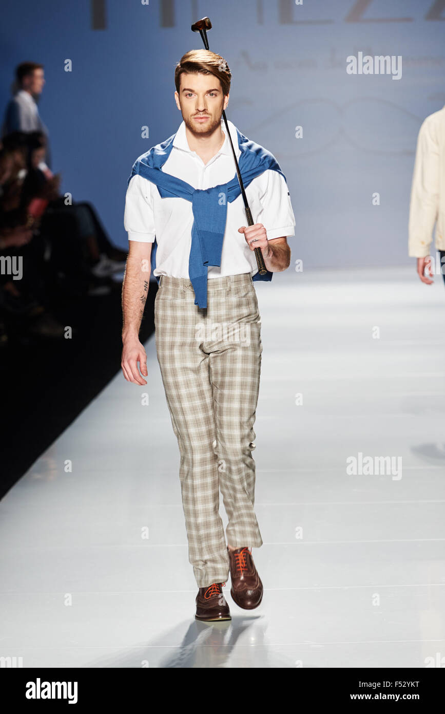 Model walking on the runway during FINEZZA – AU NOM DE L’HOMME show at ...