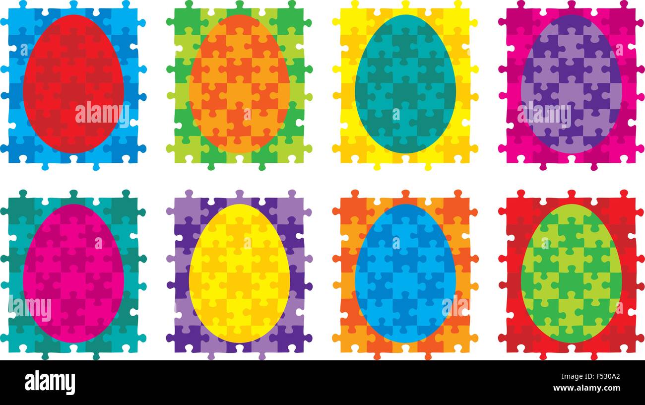 Puzzle Easter eggs in vector format Stock Vector Image & Art - Alamy