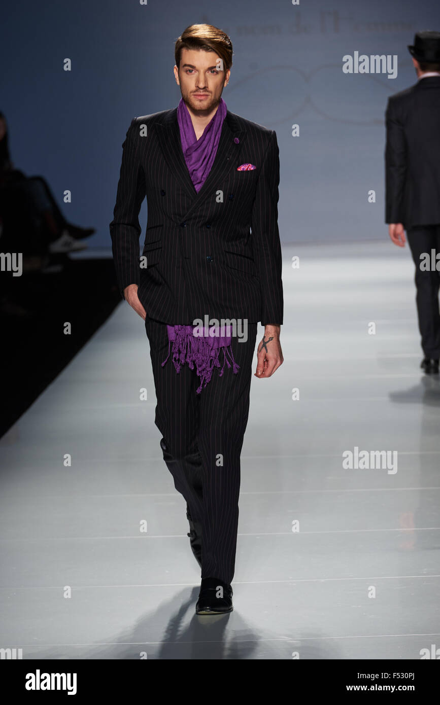 Model walking on the runway during FINEZZA – AU NOM DE L’HOMME show at ...