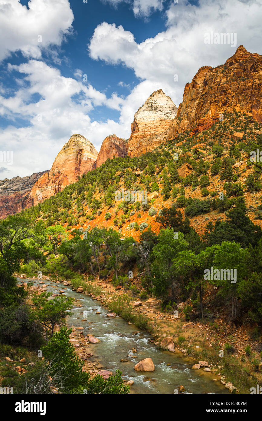 The Three Patriarchs in Zion National Park, Utah, USA Stock Photo - Alamy