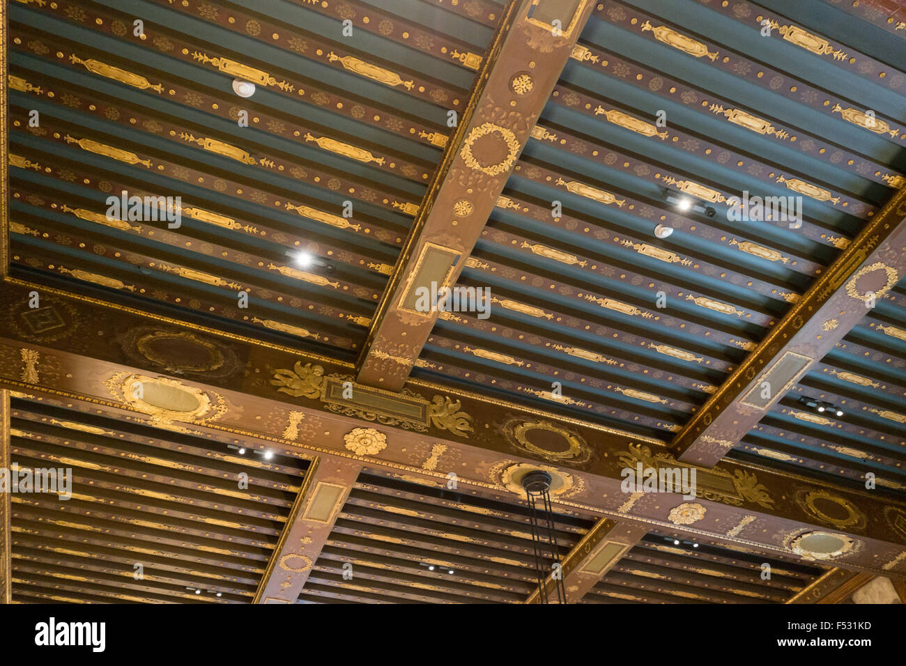 boston library ceiling Stock Photo - Alamy